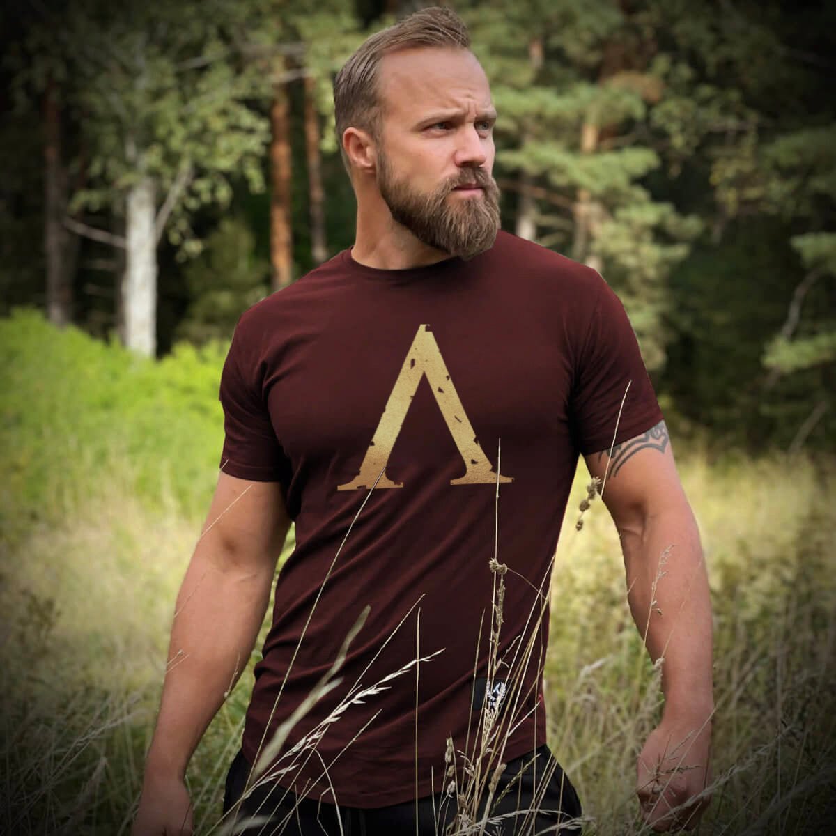 Legion T-Shirt - Burgundy (Gold Edition) – EU 🇪🇺 | Spartathletics